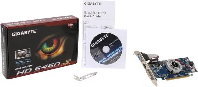 GIGABYTE Radeon HD 5450 Graphics Card GV-R545-1GI Rev2.0 - Newegg.com