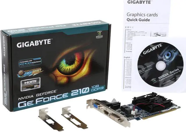 Refurbished: GIGABYTE GeForce 210 Graphics Card GV-N210D3-1GI Rev2.0 - Newegg.com