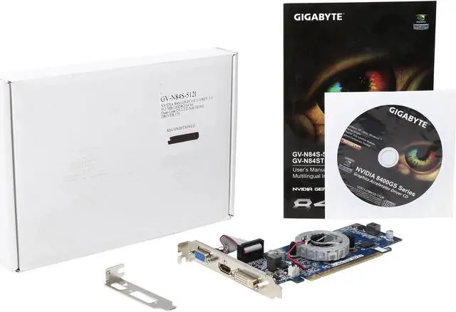 Refurbished: GIGABYTE GeForce 8400 GS Graphics Card GV-N84S-512I - Newegg.com