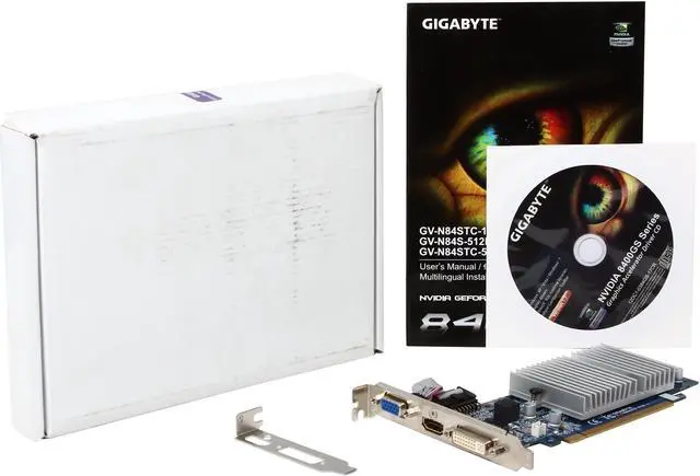 Refurbished: GIGABYTE GeForce 8400 GS Graphics Card GV-N84STC-512I ...