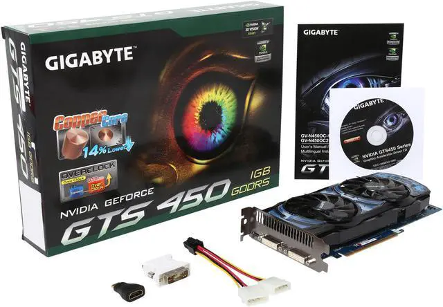Refurbished: GIGABYTE GeForce GTS 450 (Fermi) Graphics Card GV-N450OC2-1GI - Newegg.com