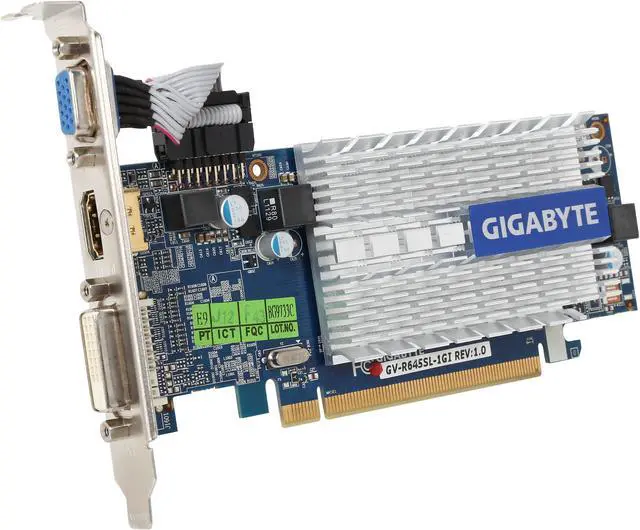 Refurbished: GIGABYTE Radeon HD 6450 Graphics Card GV-R645SL-1GI ...