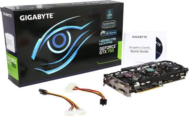 Refurbished: GIGABYTE GeForce GTX 760 Graphics Card GV-N760OC-4GD REV2 ...