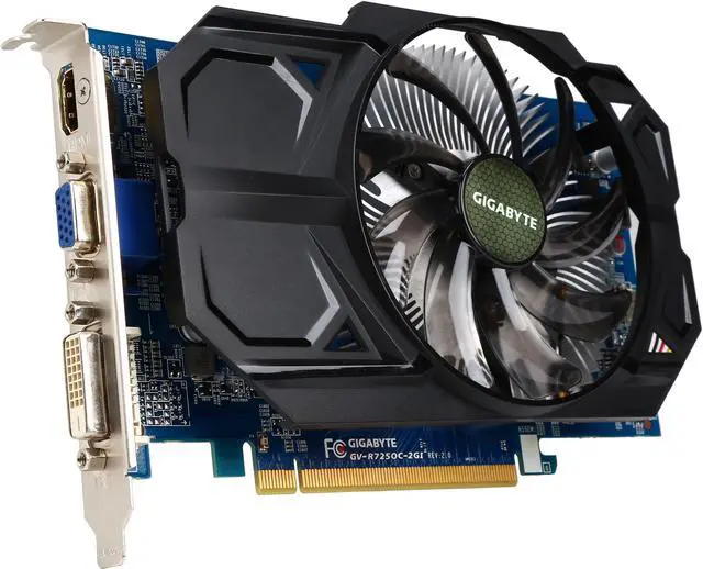 Refurbished: GIGABYTE Radeon R7 250 Graphics Card GV-R725OC-2GI REV2.0 ...