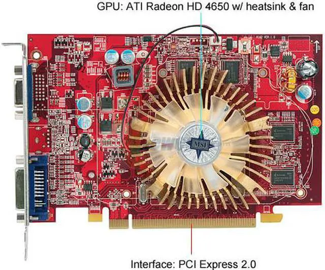 Open Box: MSI Radeon HD 4650 Graphics Card R4650-D1G - Newegg.com