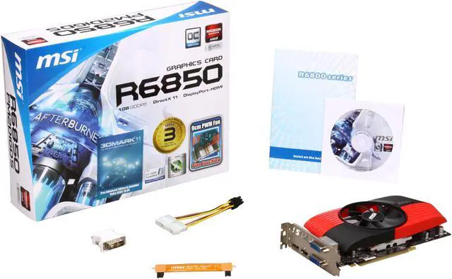 MSI Radeon HD 6850 Graphics Card R6850-PM2D1GD5/OC - Newegg.com