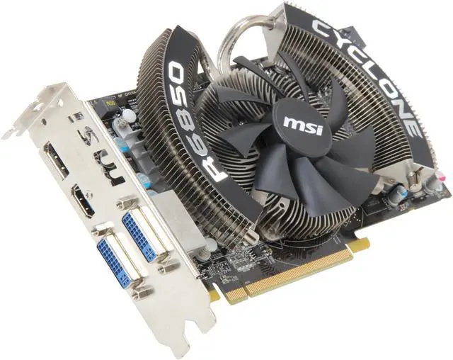 Refurbished: MSI Radeon HD 6850 Graphics Card R6850 CYCLONE PE/OC ...