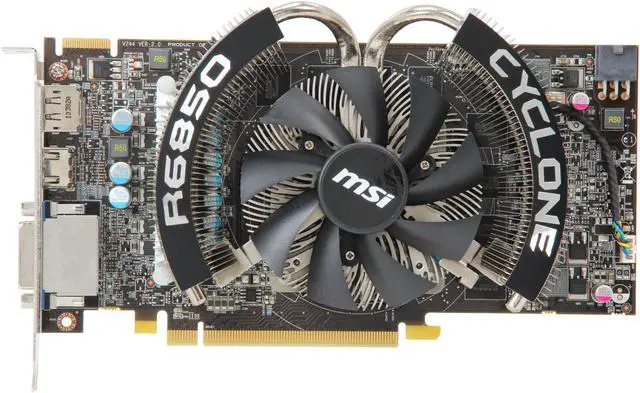 Refurbished: MSI Radeon HD 6850 Graphics Card R6850 CYCLONE PE/OC ...