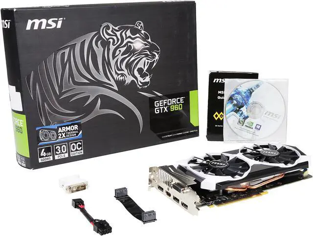 Open Box: MSI GeForce GTX 960 DirectX 12 GTX 960 4GD5T OC 4GB 128-Bit ...