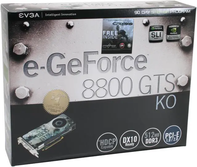 EVGA GeForce 8800 GTS Graphics Card 512-P3-N845-A3 - Newegg.com