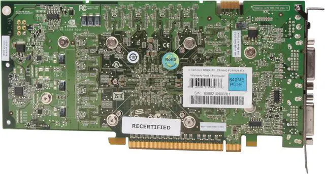 Refurbished: EVGA GeForce 8800 GTS Graphics Card 640-P2-N821-RX ...
