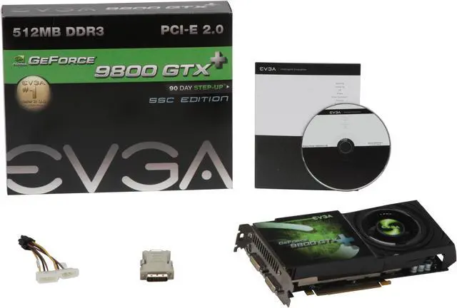 EVGA 512-P3-N890-AR GeForce 9800 GTX+ SSC Edition 512MB 256-bit GDDR3 ...