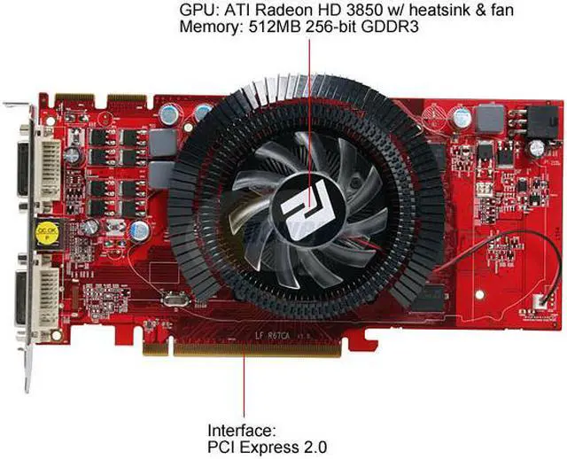 Open Box: PowerColor Radeon HD 3850 Graphics Card AX3850 512MD3 - Newegg.com