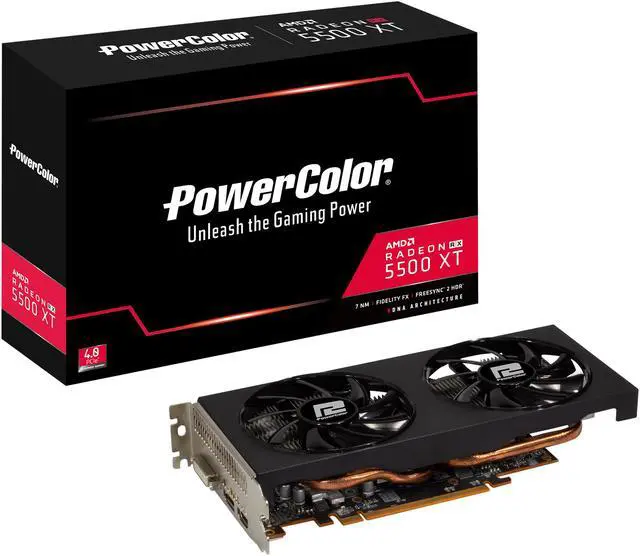 PowerColor Radeon RX 5500 XT Graphics Card AXRX 5500XT 8GBD6-DH/OC ...