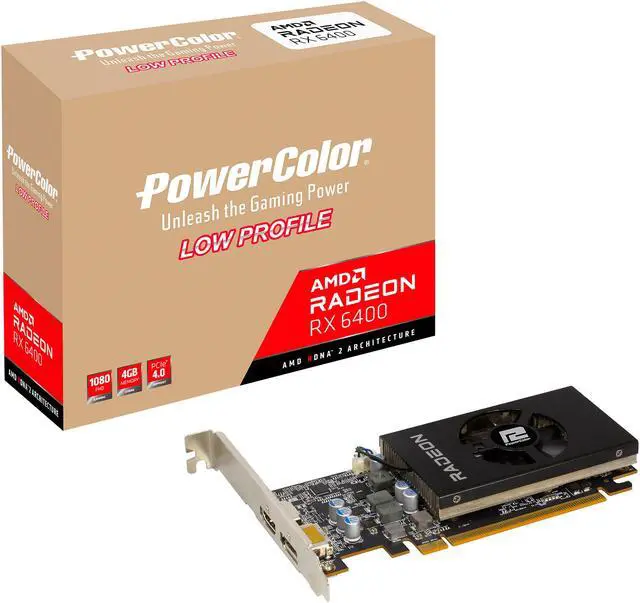PowerColor Radeon RX 6400 Graphics Card AXRX 6400 LP 4GBD6-DH - Newegg.com