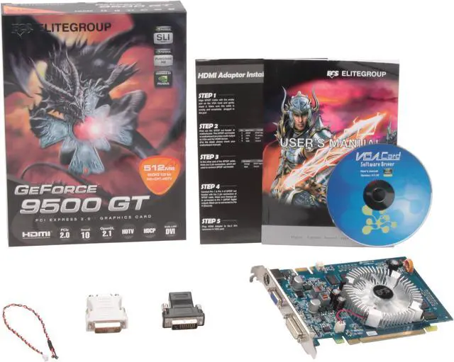 ECS GeForce 9500 GT Graphics Card N9500GT-512DZ-F - Newegg.com
