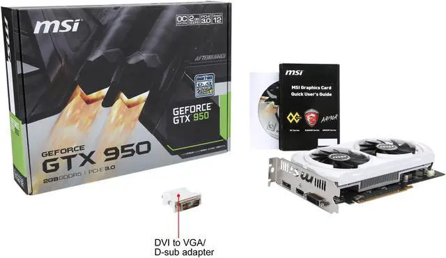 Refurbished: MSI GeForce GTX 950 Graphics Card GTX 950 2GD5T OCV3 ...