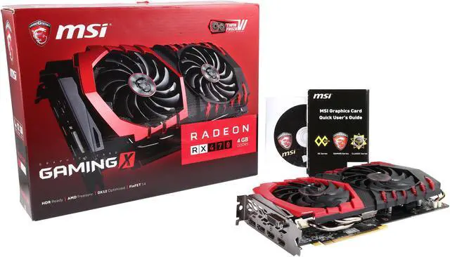Refurbished: MSI Radeon RX 470 Graphics Card Radeon RX 470 GAMING X 4G ...
