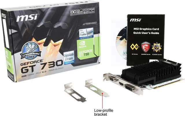 Refurbished: MSI GeForce GT 730 Graphics Card N730K-2GD3H/LP - Newegg.com