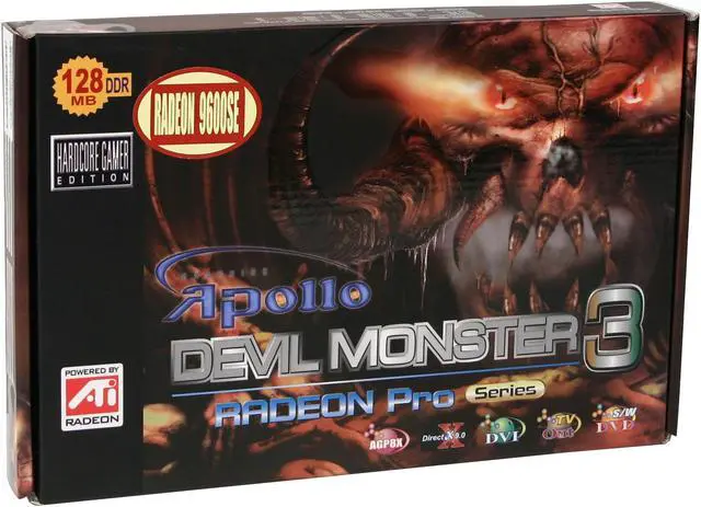 Apollo Radeon 9600SE Graphics Card DEVIL MONSTER 3 RADEON 9600SE-R ...
