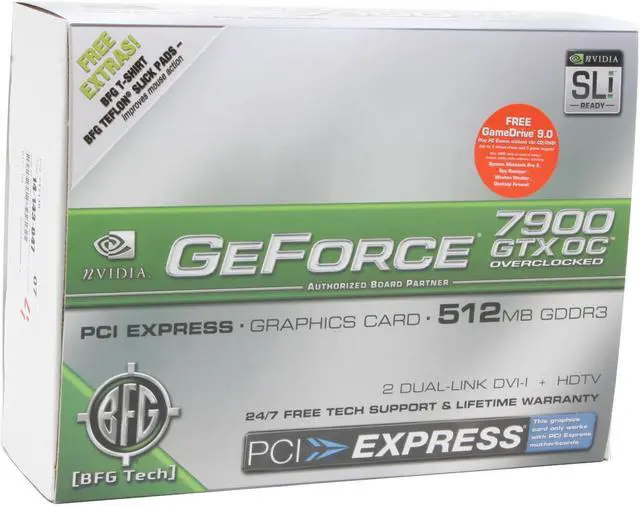 BFG Tech GeForce 7900GTX Graphics Card BFGR79512GTXOCE - Newegg.com