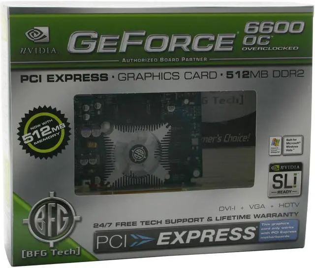 BFG Tech GeForce 6600 Graphics Card BFGR66512OCE - Newegg.com