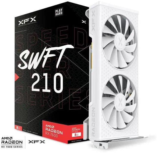 XFX Speedster SWFT210 RADEON RX 7600 CORE 8GB 128-Bit GDDR6 PCI Express ...