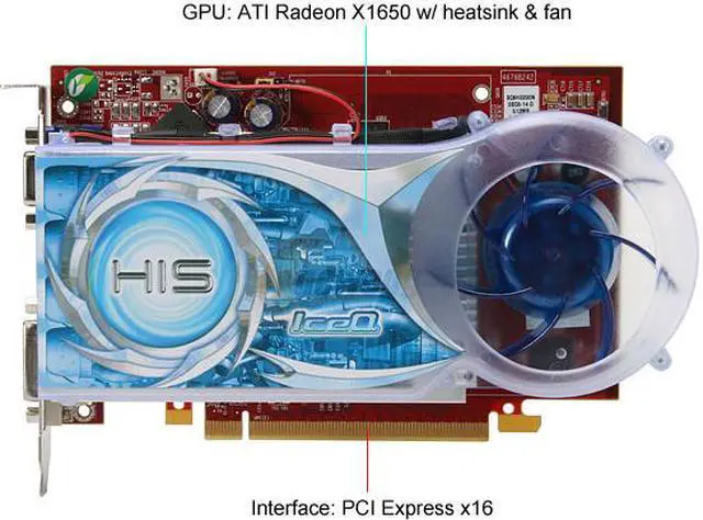 HIS Radeon X1650 Graphics Card H165Q512N-R - Newegg.com