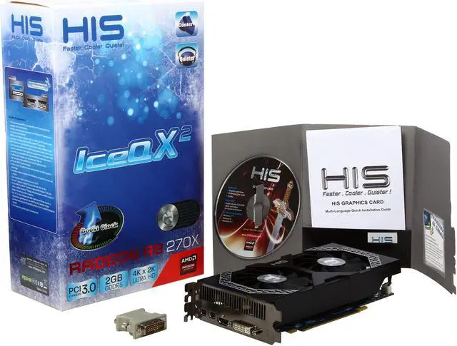 HIS Mini IceQ X² Boost Radeon R9 270X Graphics Card H270XQMS2G2M ...