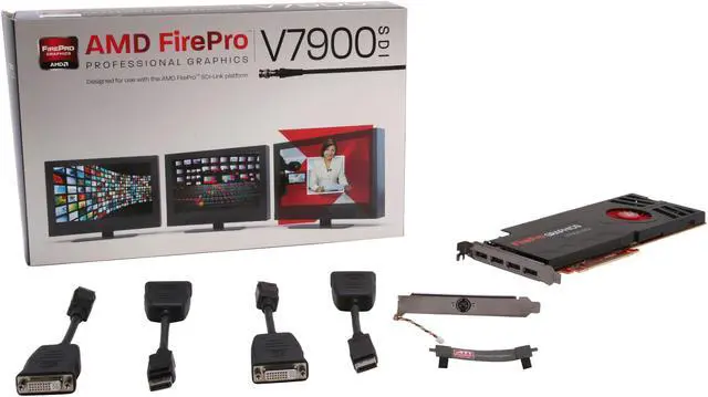 AMD FirePro V7900 SDI 100-505846 2GB 256-bit GDDR5 PCI Express 2.1 x16 ...