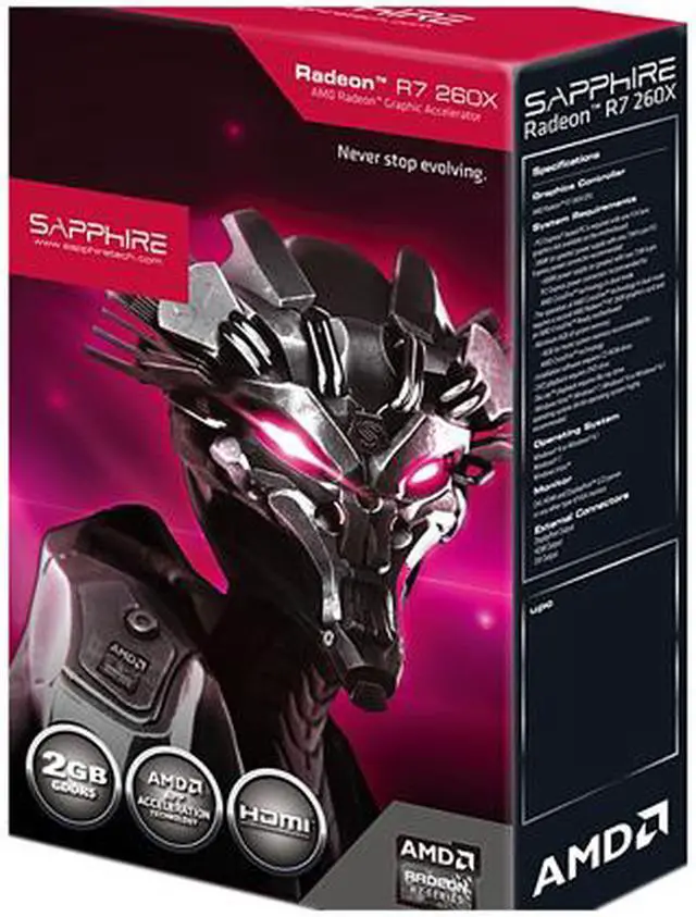 SAPPHIRE Radeon R7 260X Graphics Card 11222-06-20G - Newegg.com