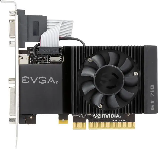 Refurbished: EVGA GT 710 2GB DDR3 64-bit Single Slot, Low Profile 02G ...