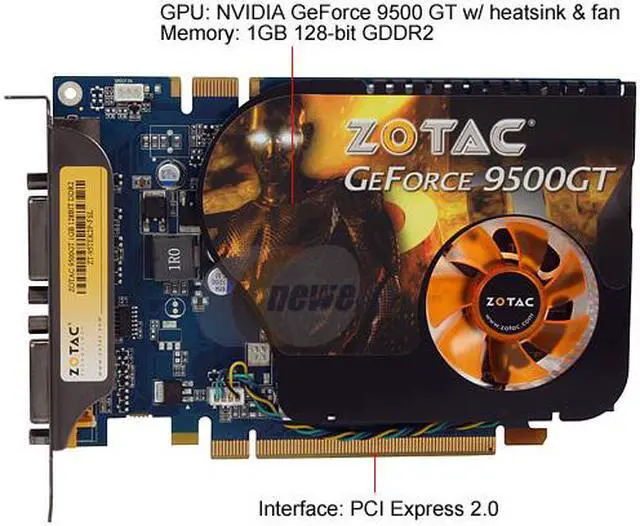 ZOTAC GeForce 9500 GT Graphics Card ZT-95TEK2P-FSL - Newegg.com