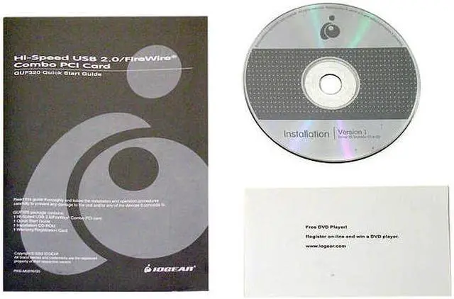 IOGEAR Hi-Speed USB 2.0 / FireWire Combo PCI Card Model GUF320 - Newegg.com