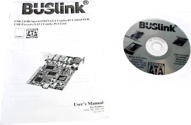 BUSlink SATA/USB2.0/Firewire PCI card Model PCI-U2FS - Newegg.com