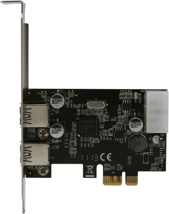 SYBA 2-port USB 3.0 PCI-e Controller Card with Power Connector Model SD ...