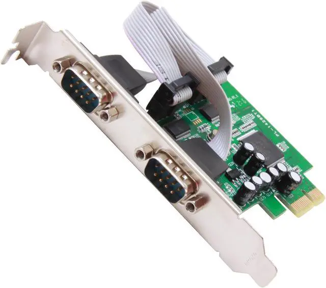 SYBA Serial 2 Ports (DB9, RS232) PCI-e Controller Card, Moschip Chipset ...