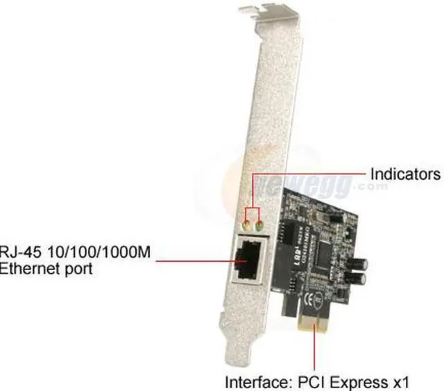 StarTech.com PCI Express 10/100/1000Mbps Gigabit Ethernet Card Model ...