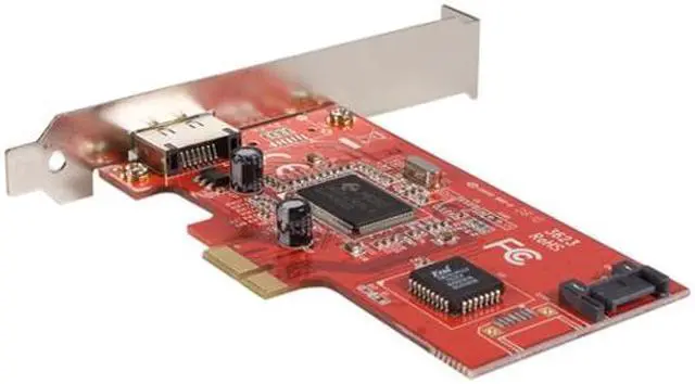 StarTech.com 2 Port PCI-Express eSATA/SATA (1 Int + 1 Ext) Card Model ...