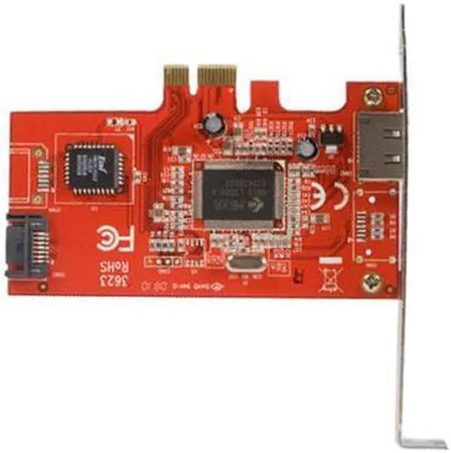 StarTech.com 2 Port PCI-Express eSATA/SATA (1 Int + 1 Ext) Card Model ...
