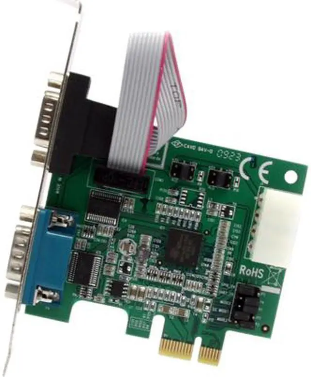 StarTech 2 Port Native PCI Express RS232 Serial Adapter Card with 16950 UART - Newegg.com