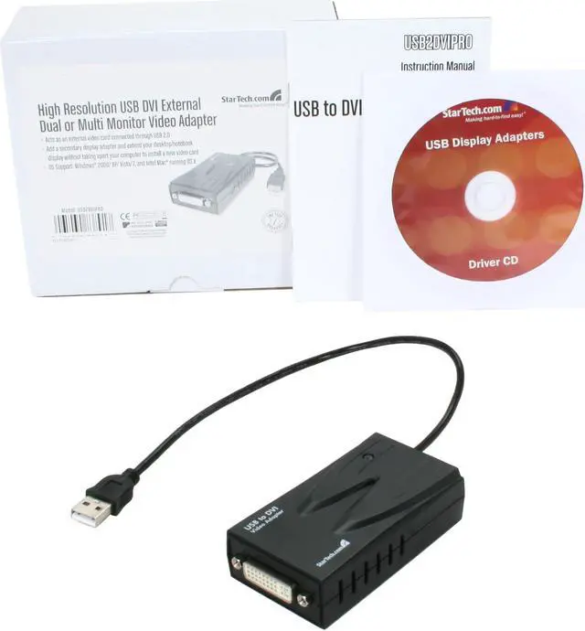 StarTech.com USB2DVIPRO Professional USB to DVI External Video Card ...