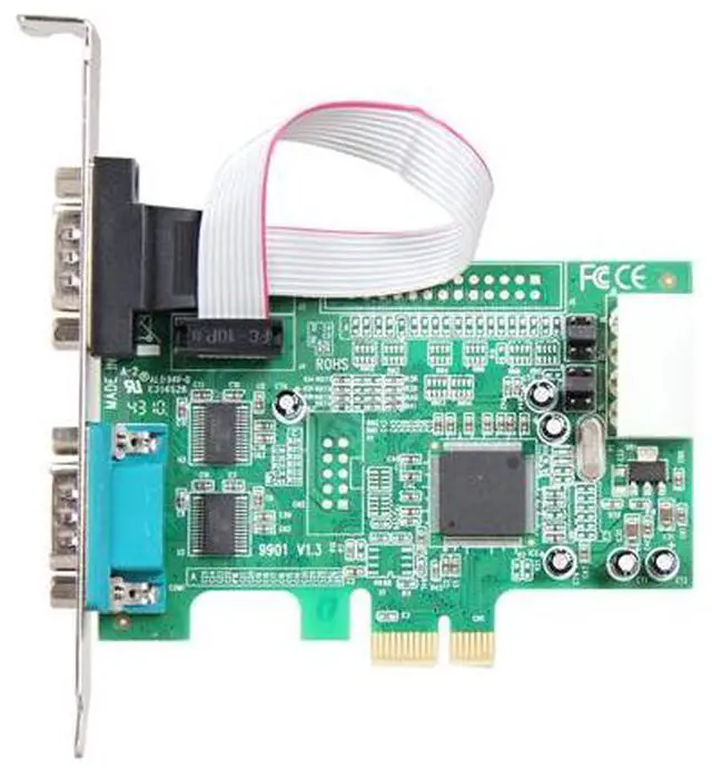 StarTech.com PEX2S553 2 Port Native PCI Express RS232 Serial Adapter Card with 16550 UART ...