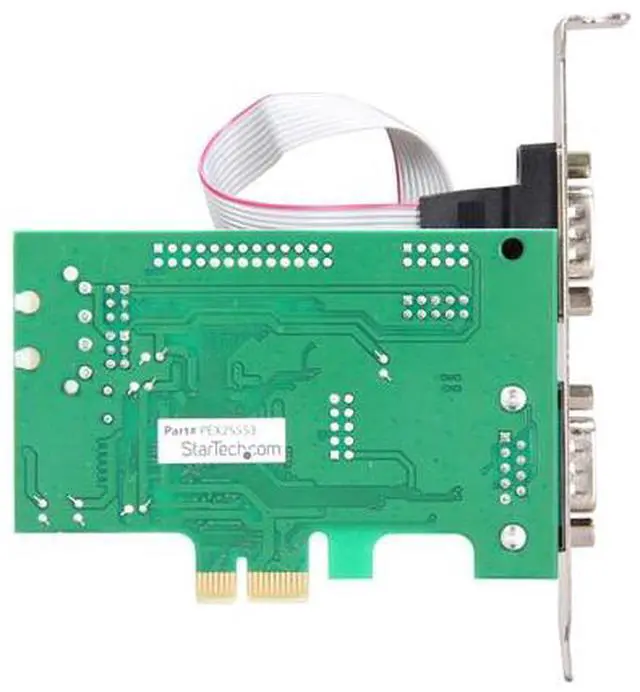 StarTech.com PEX2S553 2 Port Native PCI Express RS232 Serial Adapter Card with 16550 UART ...