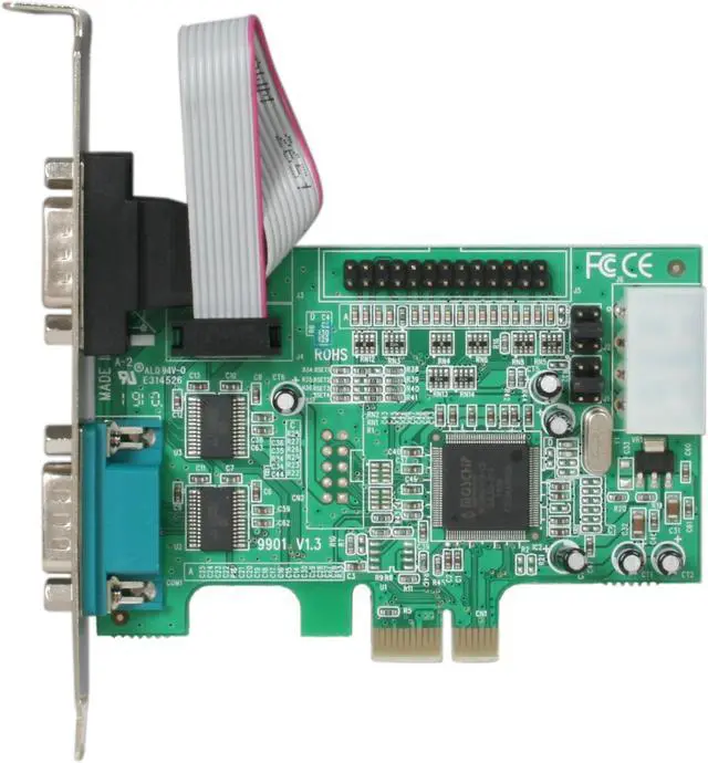StarTech.com 2S1P Native PCI Express Parallel Serial Combo Card with 16550 UART Model PEX2S5531P ...