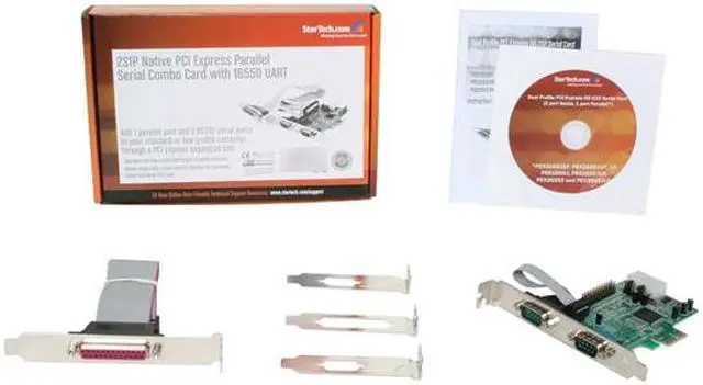 StarTech.com 2S1P Native PCI Express Parallel Serial Combo Card with 16550 UART Model PEX2S5531P ...