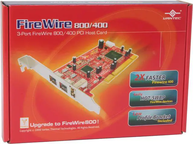 VANTEC 3-Port FireWire 800/400 PCI Host Card Model UGT-FW100 - Newegg.com