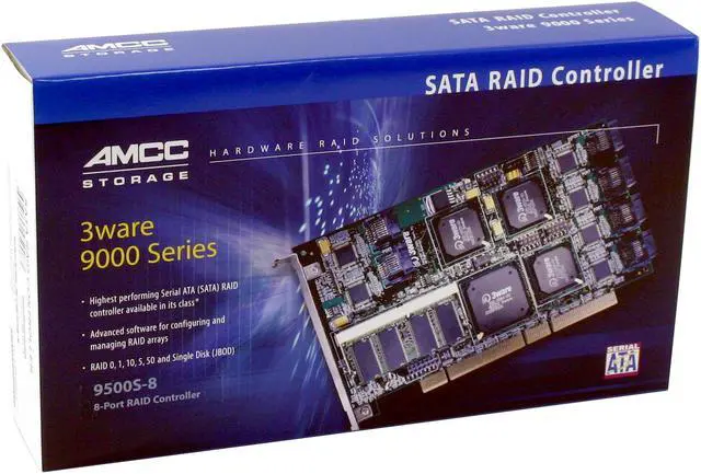 3ware 9500S-8 PCI 2.2 compliant 64-bit/66MHz SATA Controller Card ...