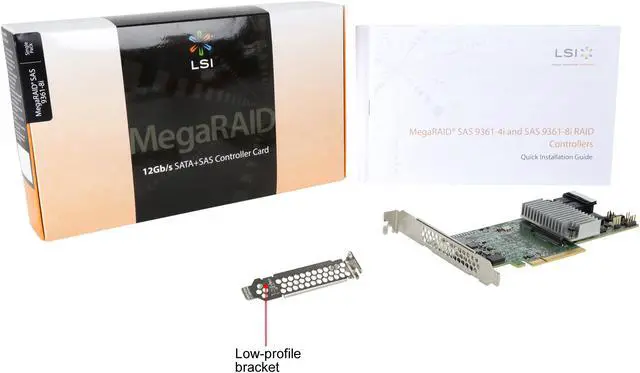 LSI MegaRAID SAS 9361-8i (2G) PCI-Express 3.0 SATA / SAS High Performance Eight-Port 12Gb/s RAID ...