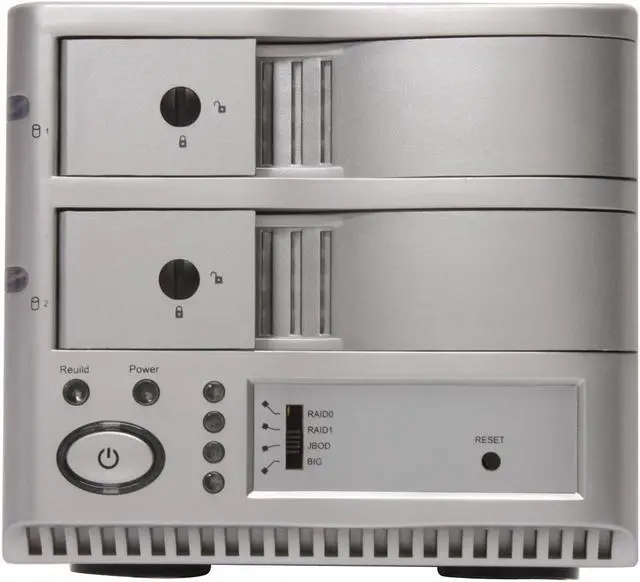iStarUSA v7AGE220-UF 2-Bay Tray-less USB 2.0/ FireWire RAID Box ...